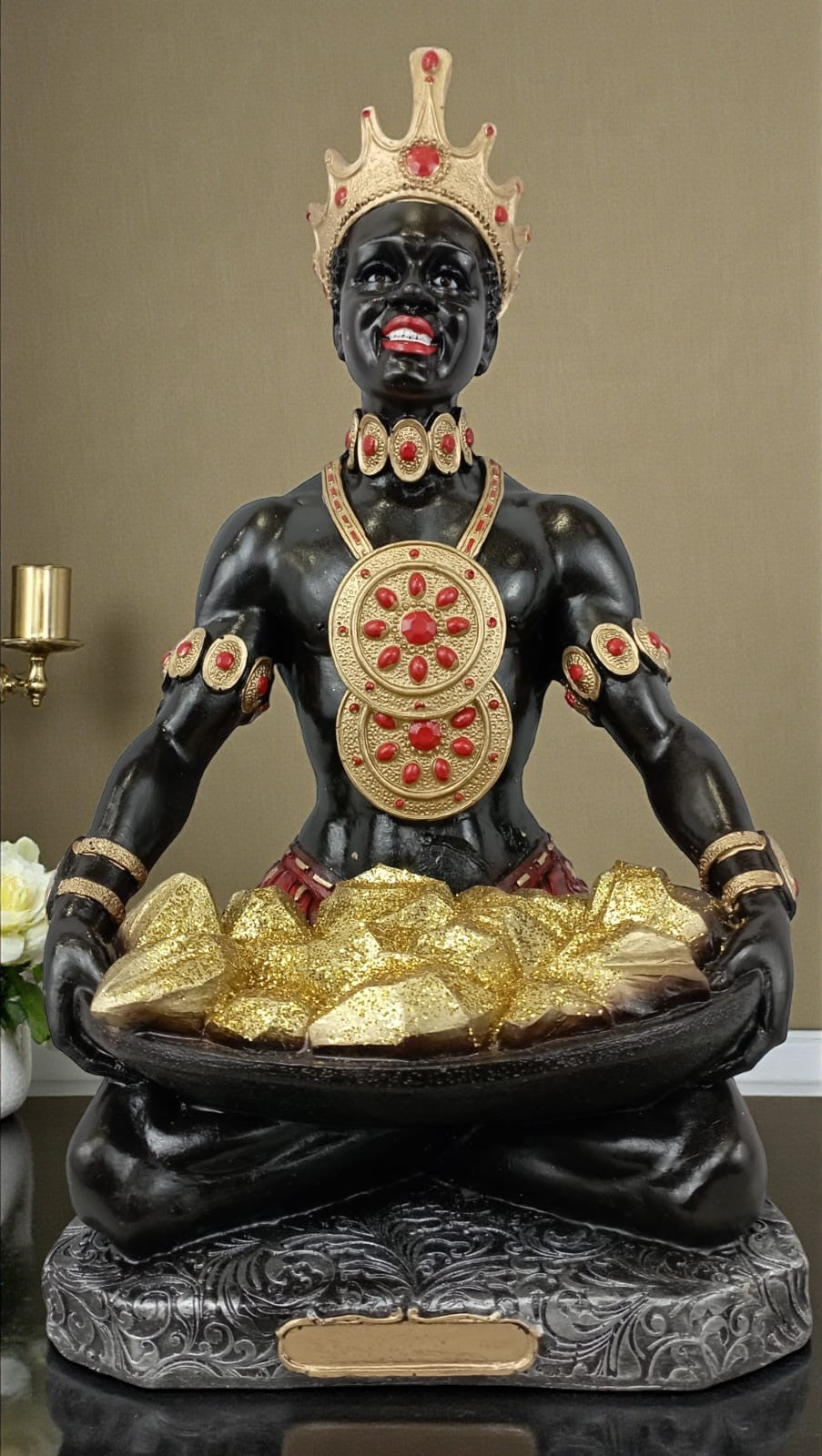 statua de Changó Macho – Orisha del Poder y la Abundancia 30 cm – Arte ...